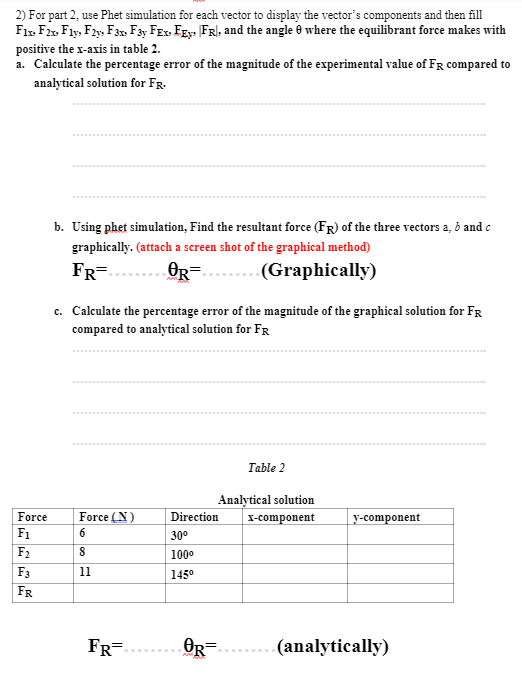 Solved 2) For part 2, use Phet simulation for each vector to | Chegg.com