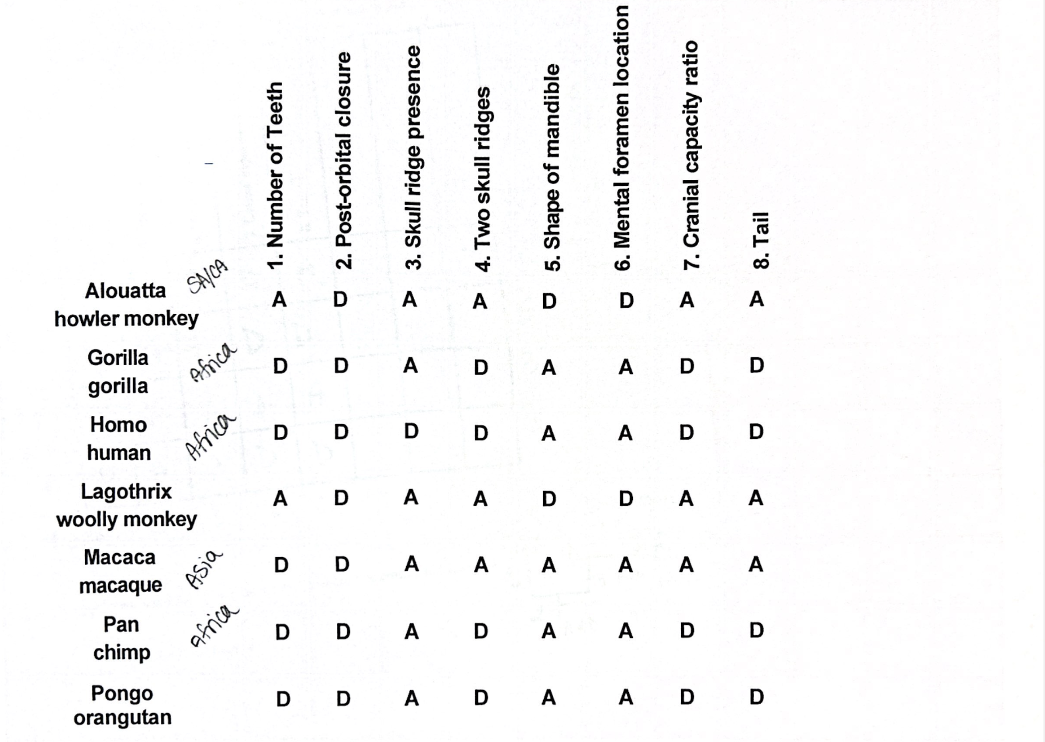 Solved Using this character matrix. Draw the most | Chegg.com