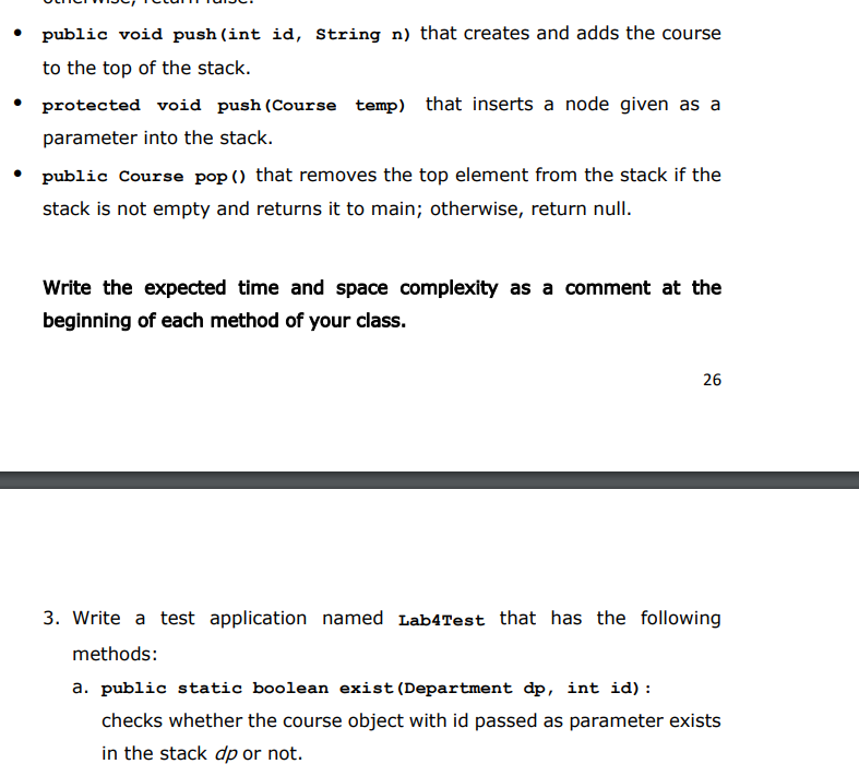 Solved Methods A Public Static Boolean Exist Department 2918