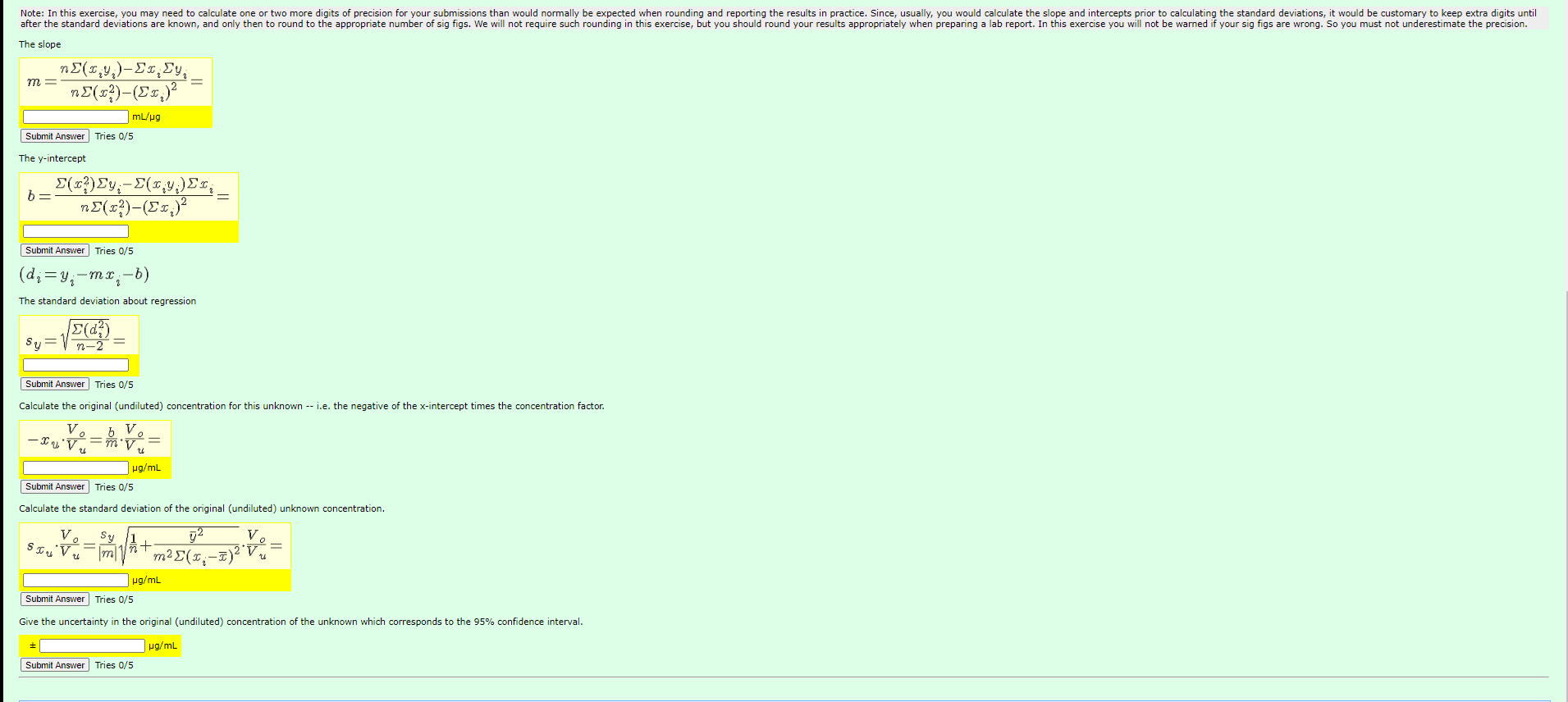 Graphical Treatment of Standard Addition Data In the | Chegg.com