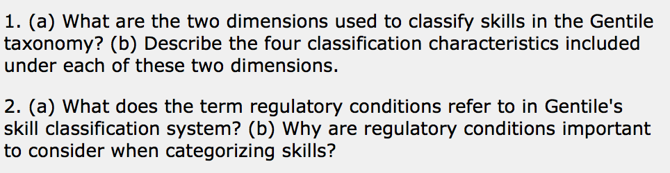 Solved 1. (a) What are the two dimensions used to classify | Chegg.com