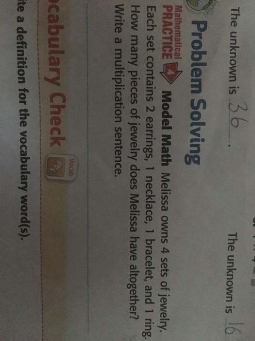 Solved The unknown is 36 16. The unknown is Problem Solving | Chegg.com