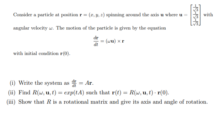 Solved Consider a particle at position r = (x, y, z) | Chegg.com