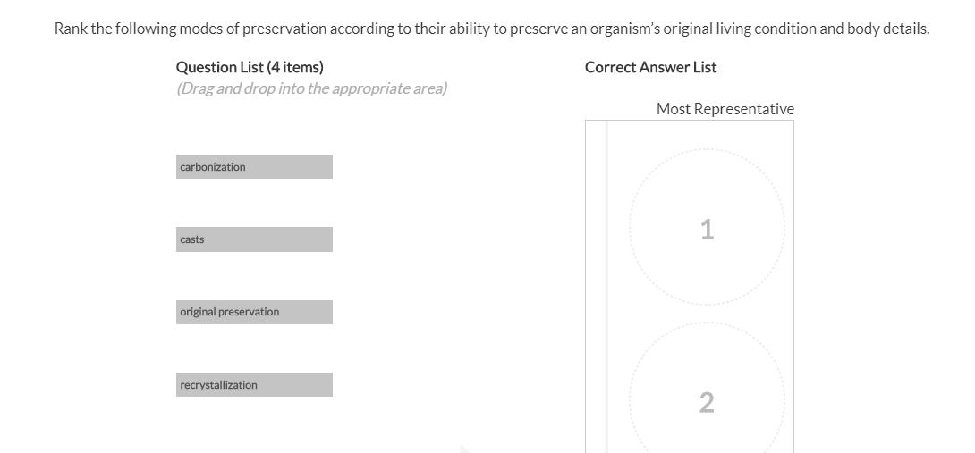 Solved Rank the following modes of preservation according to | Chegg.com