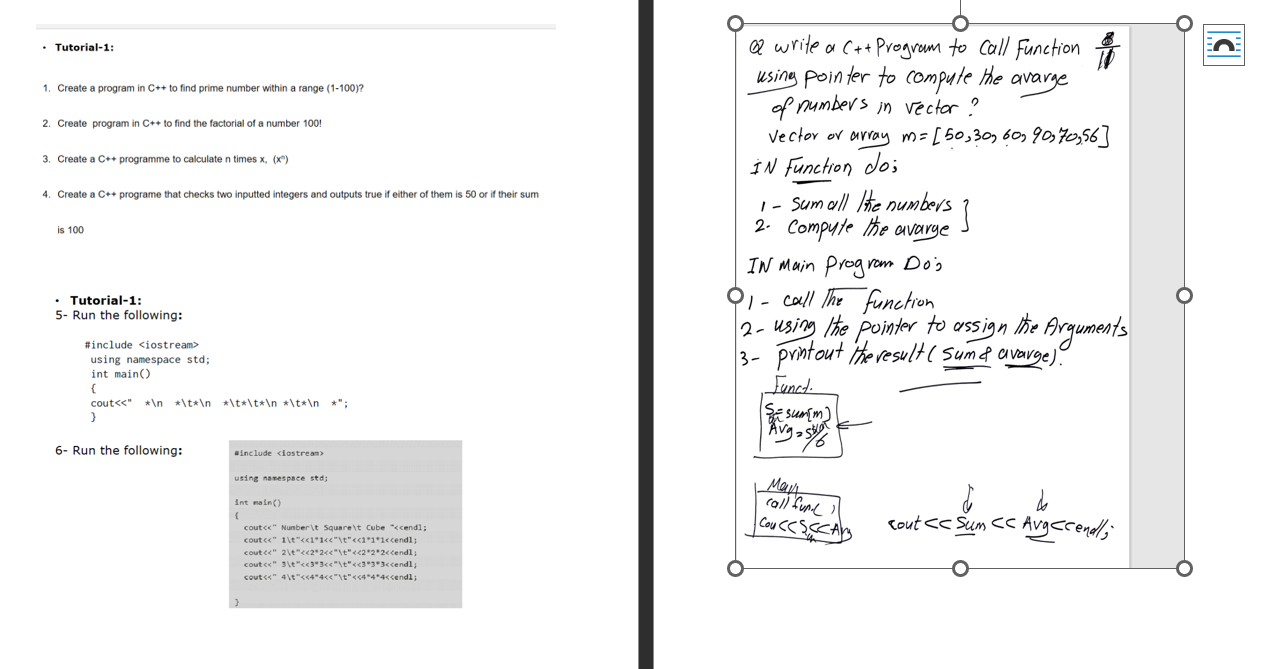 Solved - Tutorial-1: 1. Create a program in C++ to find | Chegg.com