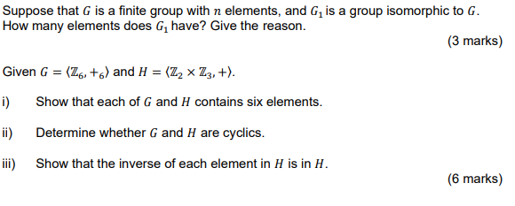 Solved Suppose that G is a finite group with n elements, and | Chegg.com