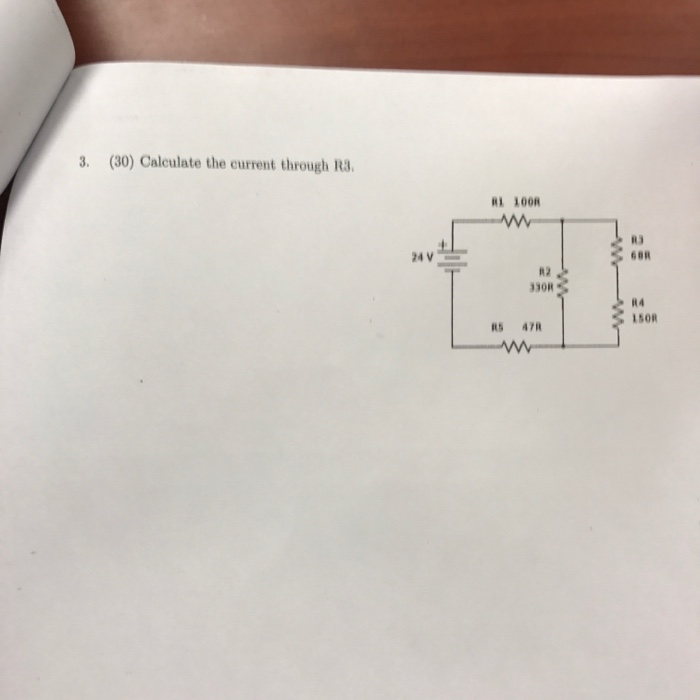 Solved Calculate the current through R3. | Chegg.com