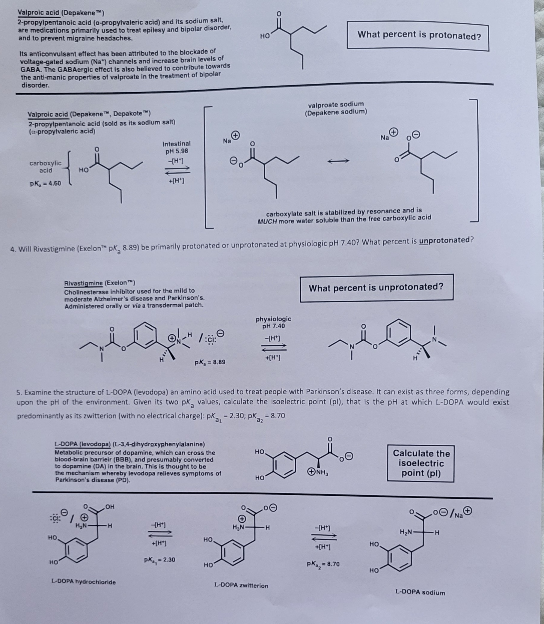 Solved Valproic acid (Depakene Tm ) 2-propylpentanoic acid | Chegg.com
