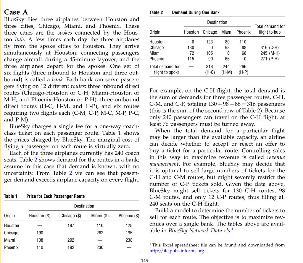 build a linear optimization model to determine | Chegg.com