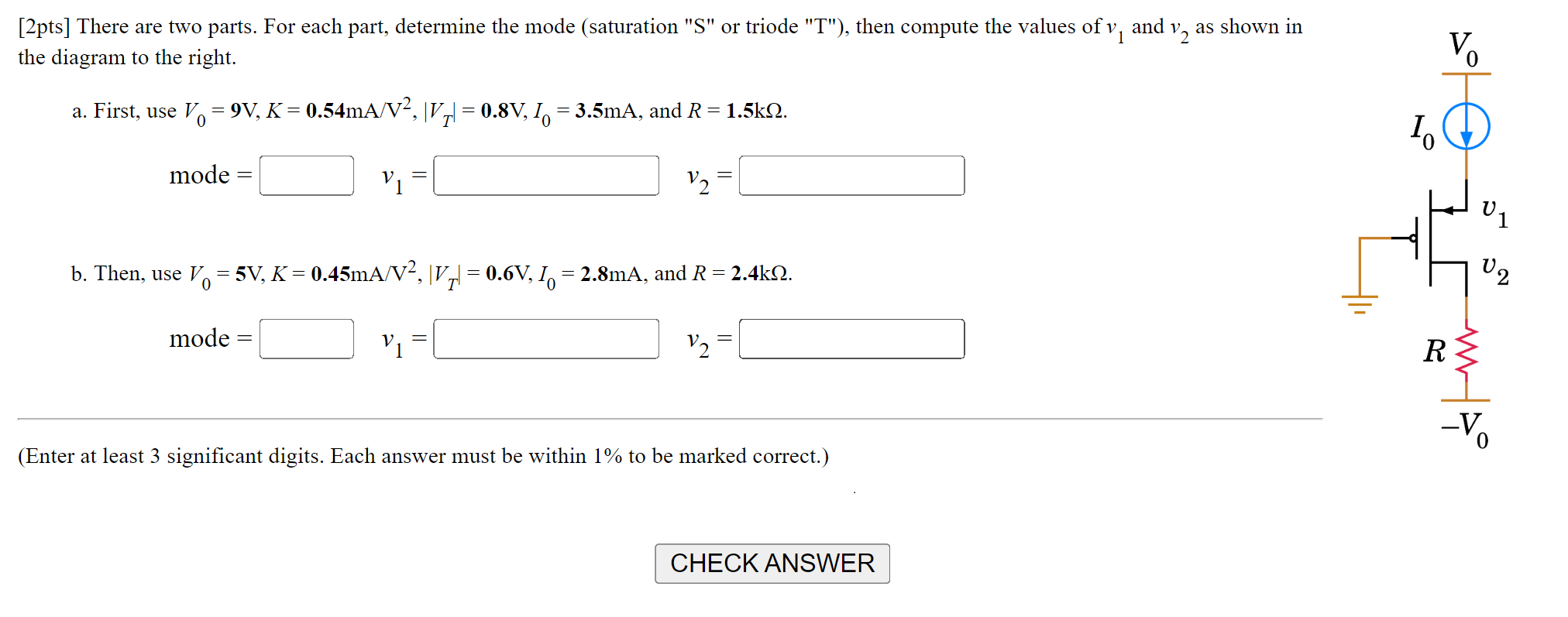 Solved [2pts] There are two parts. For each part, determine | Chegg.com