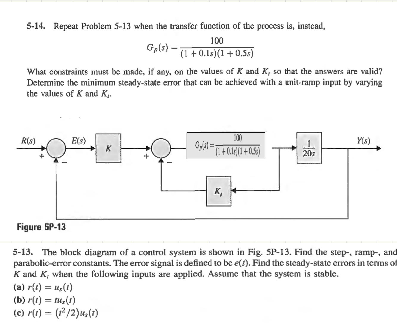Solved Please solve 5-145-13. ﻿The block diagram of ﻿a | Chegg.com