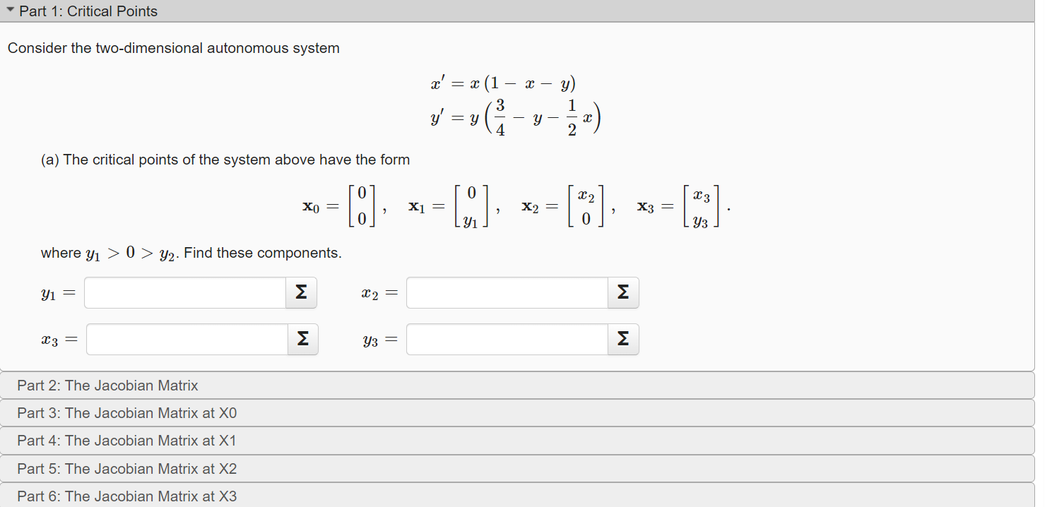 Solved Part 1: Critical Points Consider the two-dimensional | Chegg.com