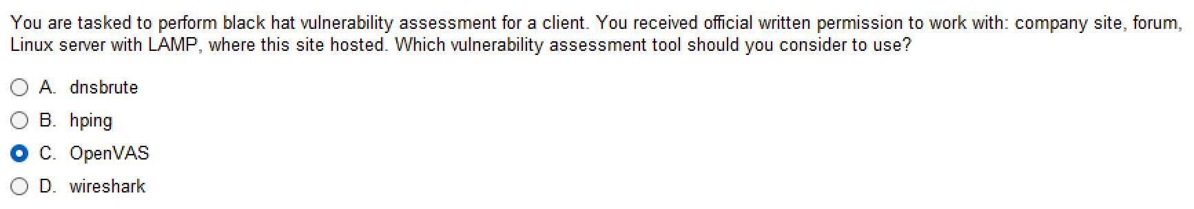 Solved You are tasked to perform black hat vulnerability | Chegg.com