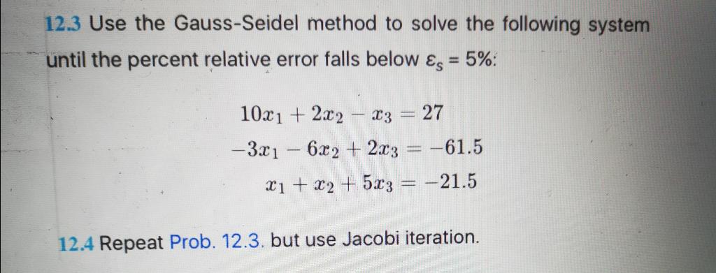 Solved Please solve only 12.4 by HANDWRITTEN. Preform 5 | Chegg.com