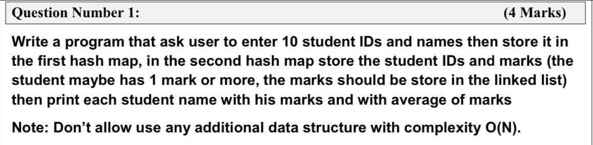 Solved Write a program that ask user to enter 10 student IDs | Chegg.com