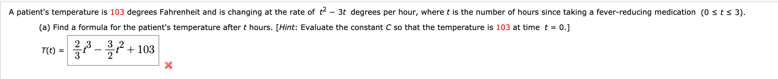 Solved A patient's temperature is 103 degrees Fahrenheit and | Chegg.com