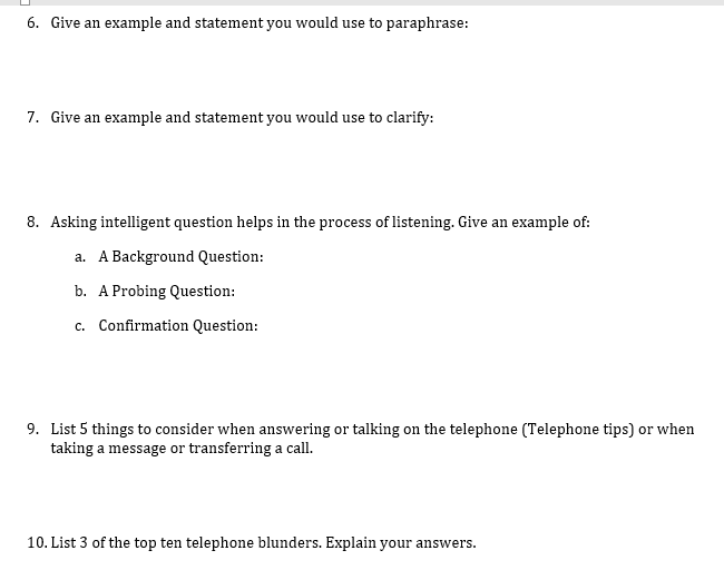 Solved Please answer these questions in your own words | Chegg.com