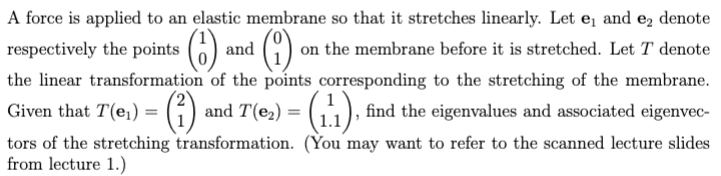 Solved A force is applied to an elastic membrane so that it | Chegg.com