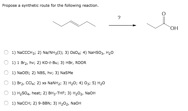 Solved Propose a synthetic route for the following reaction. | Chegg.com