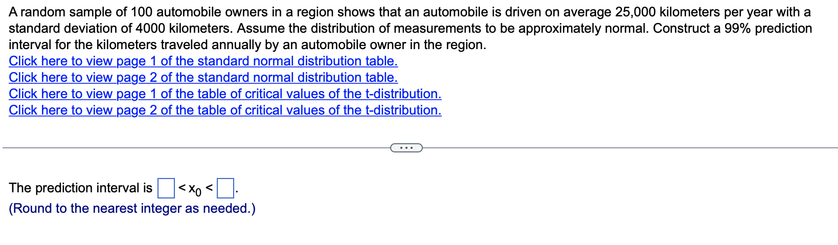 Solved A random sample of 100 automobile owners in a region | Chegg.com