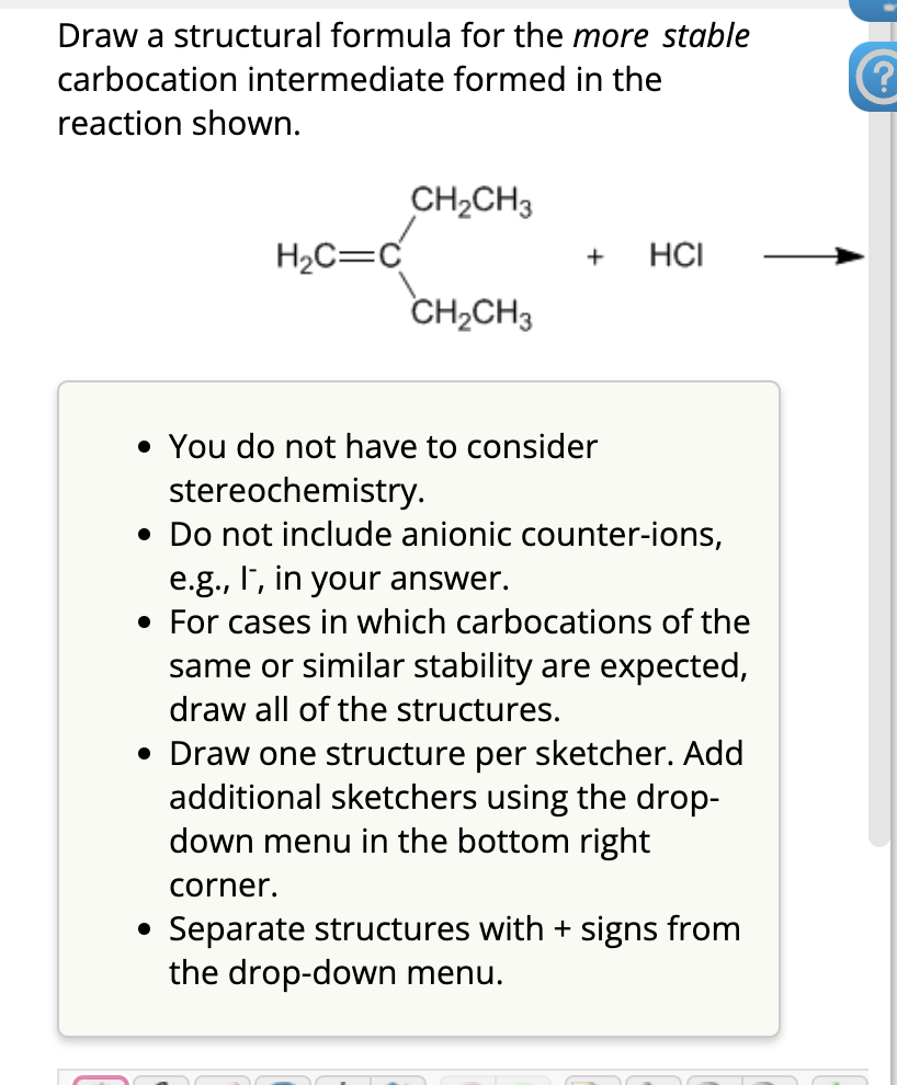 Solved Draw a structural formula for the more | Chegg.com