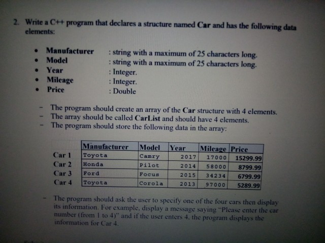 Solved Write a Ct+ program that declares a structure named | Chegg.com