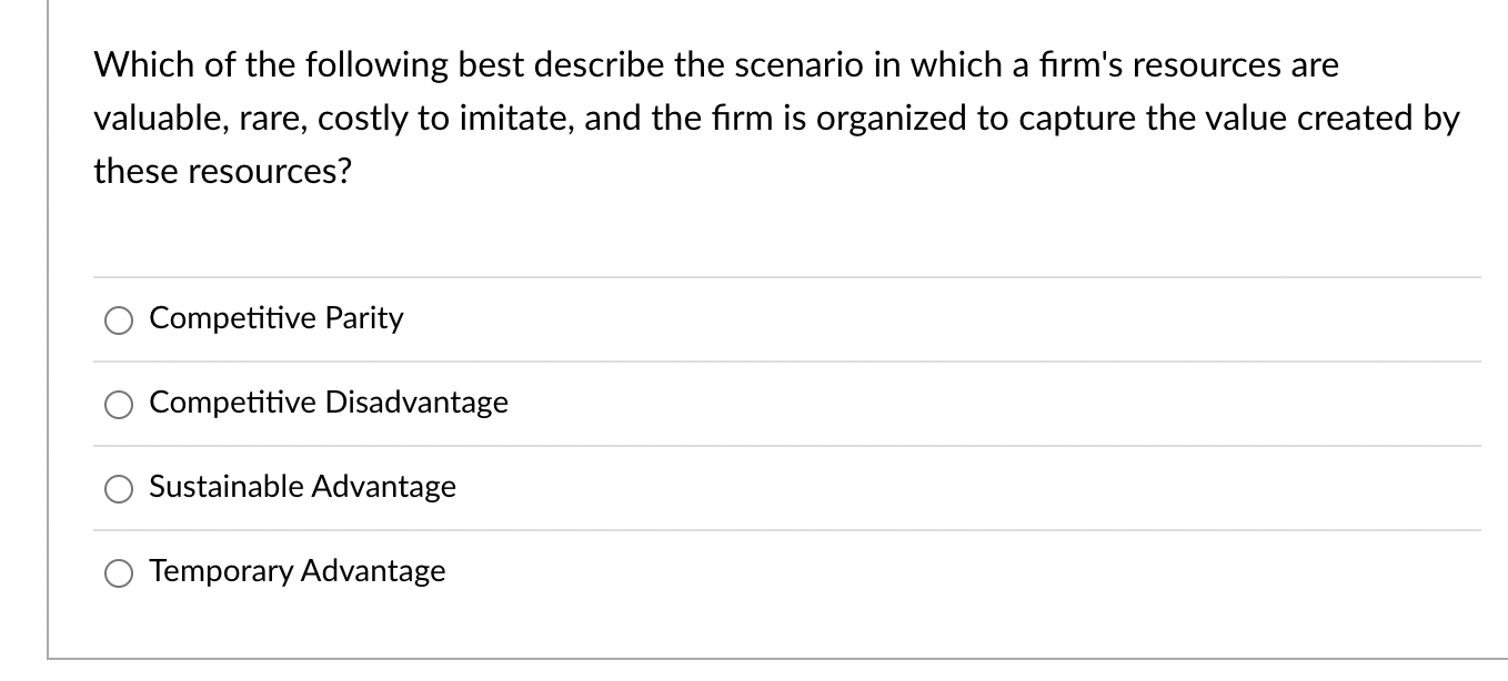 Solved Which of the following best describe the scenario in | Chegg.com