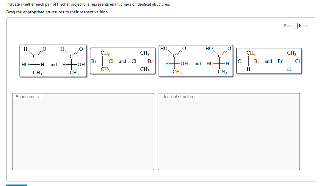 Solved Indicate whether each pair of Fischer projections | Chegg.com