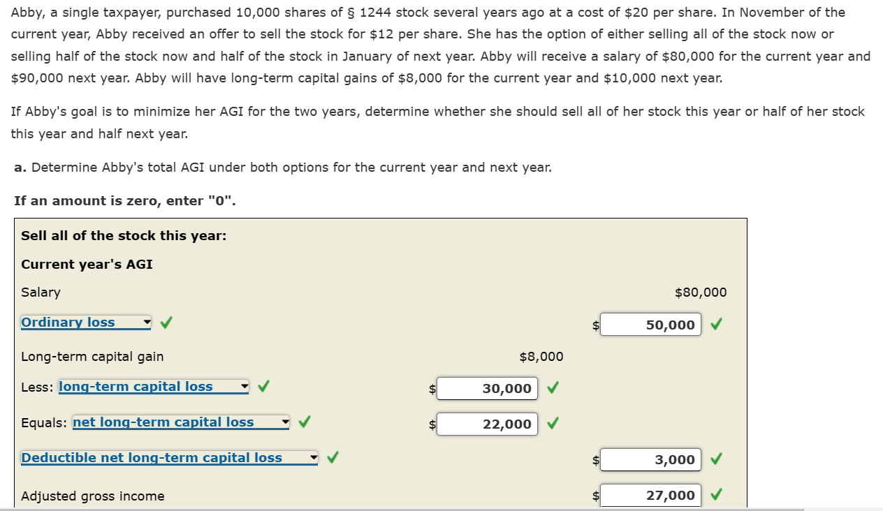 Solved Abby, a single taxpayer, purchased 10,000 shares of | Chegg.com