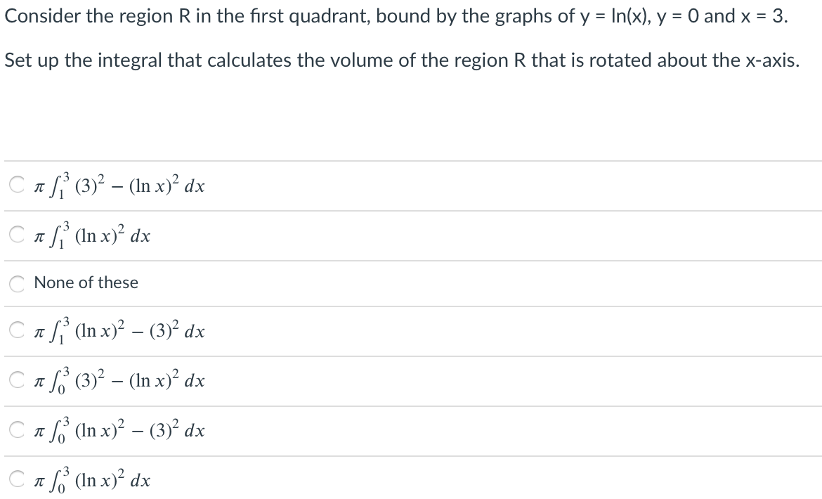 Solved Consider the region R in the first quadrant, bound by | Chegg.com