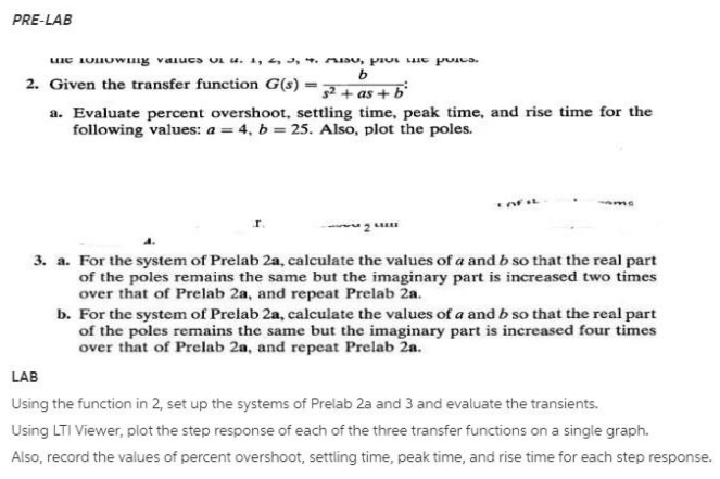 Solved PRE-LAB Le Touwing values UL u. 1, , , *. , pro wc | Chegg.com