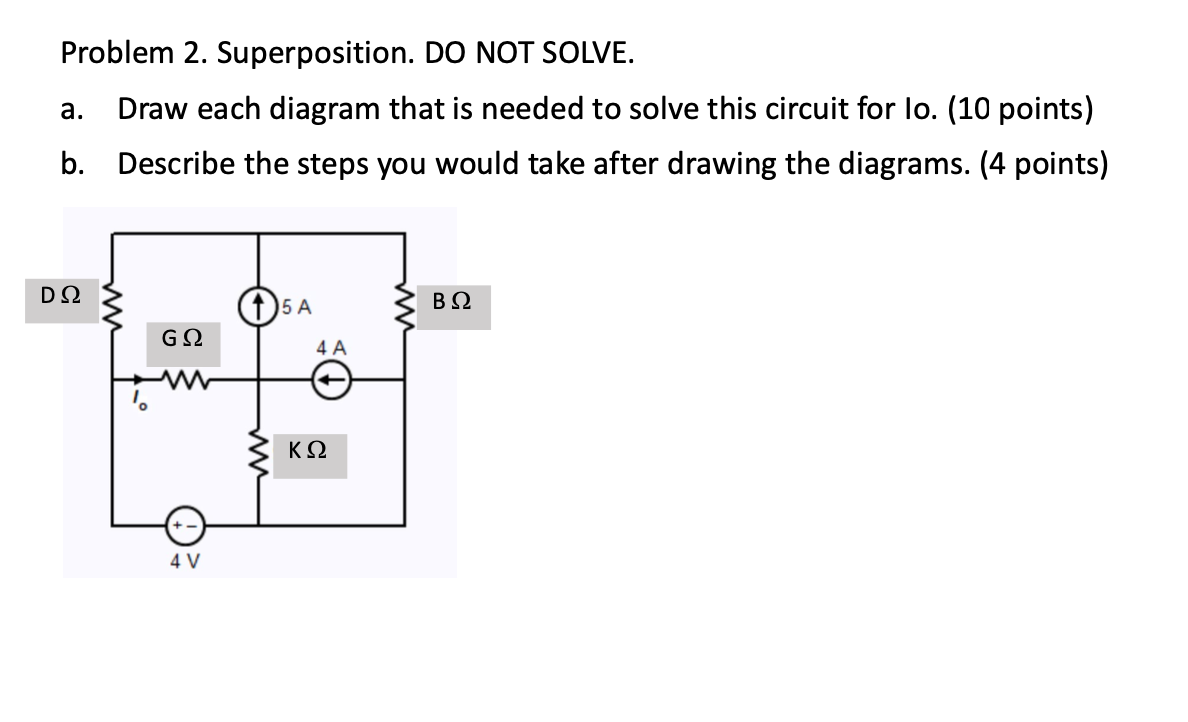 Solved a. Problem 2. Superposition. DO NOT SOLVE. Draw each | Chegg.com