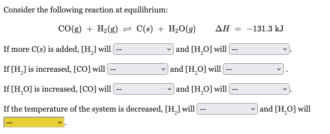 Solved Consider the following reaction at equilibrium: | Chegg.com