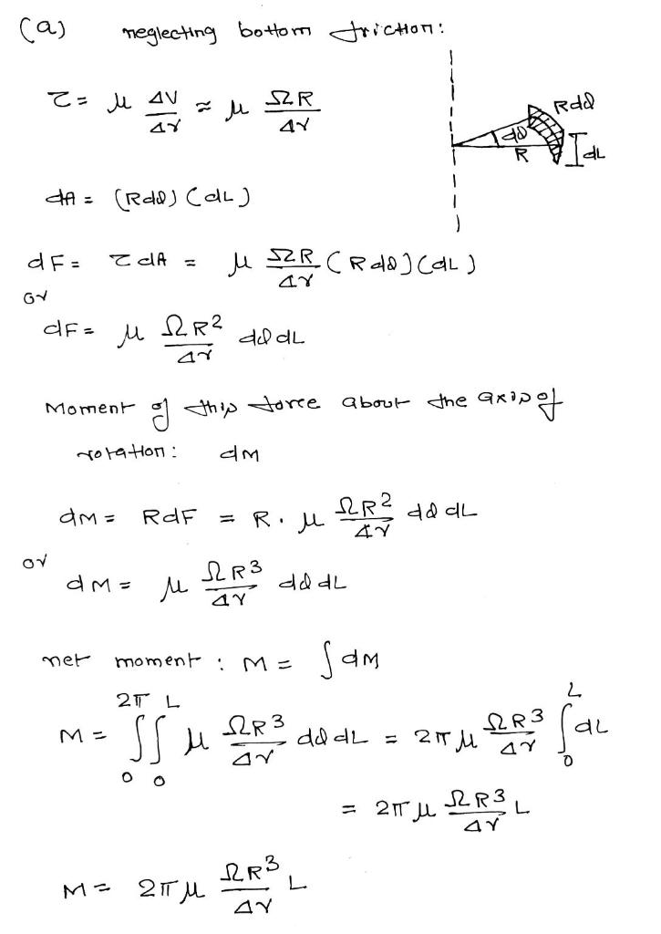 Solved The rotating-cylinder viscometer shown in the figure | Chegg.com Solved The rotating-cylinder viscometer shown in the figure | Chegg.com