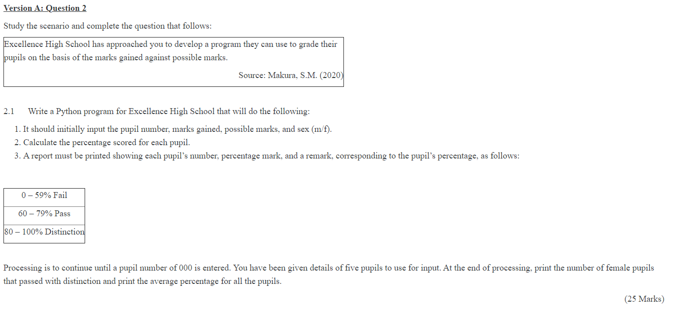 Solved Version A: Question 2 Study the scenario and complete | Chegg.com