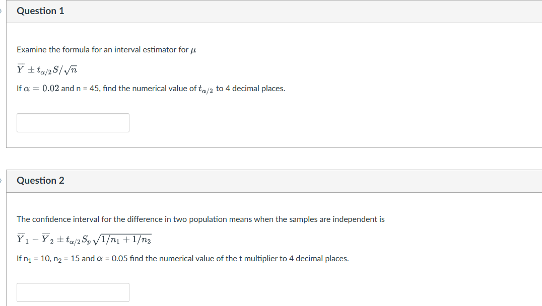 Solved Examine the formula for an interval estimator for μ. | Chegg.com