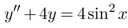 Solved y′′+4y=4sin2x | Chegg.com