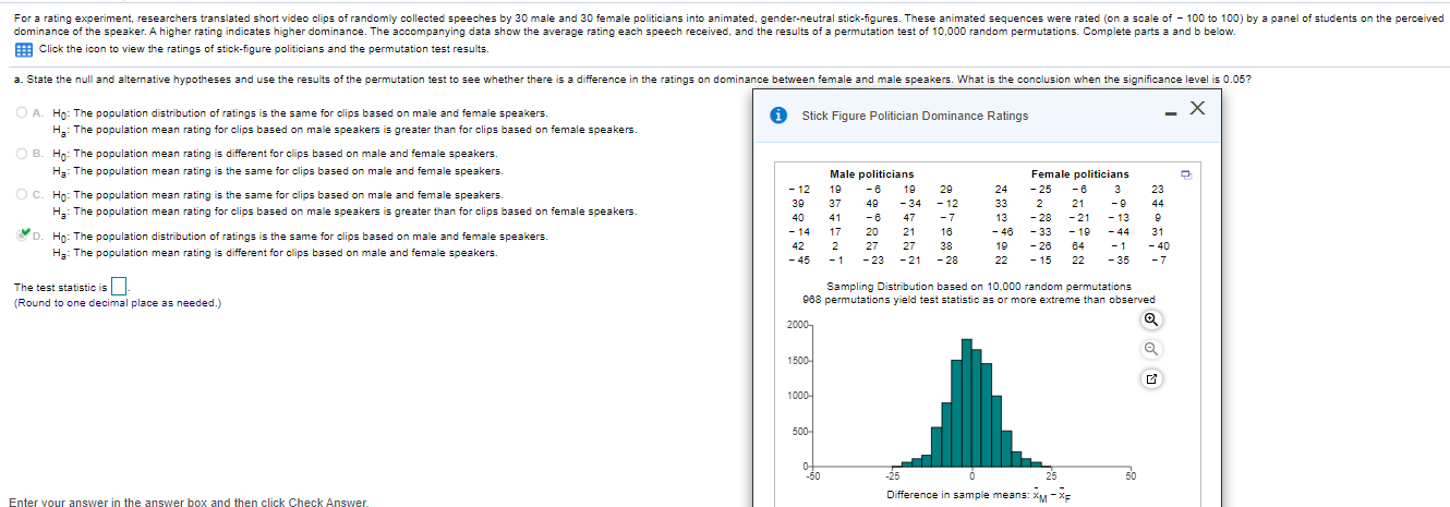 Solved For a rating experiment, researchers translated short | Chegg.com