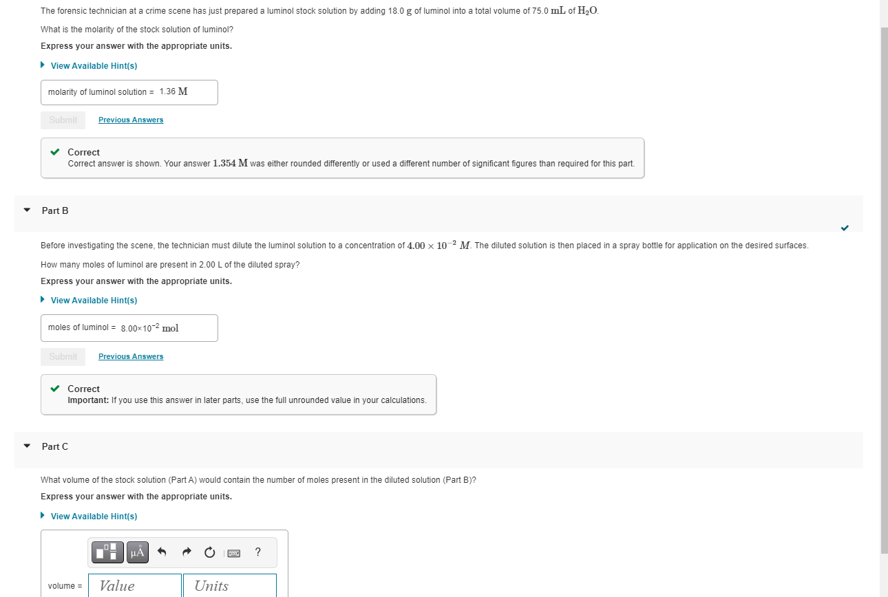 What is the answer to part C. I included the answers | Chegg.com