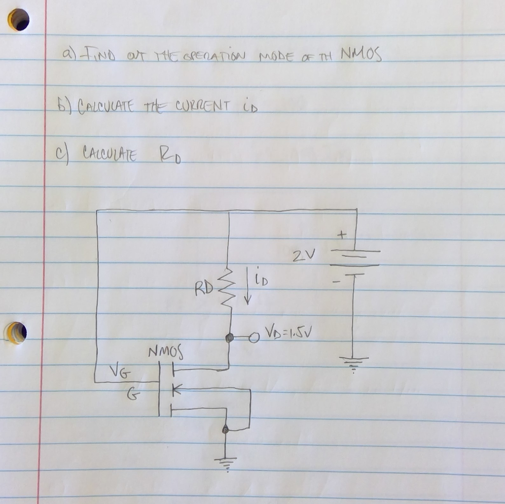 Solved a) FIND OUT THE OPERATION MODE OF TH NMOS 6) | Chegg.com