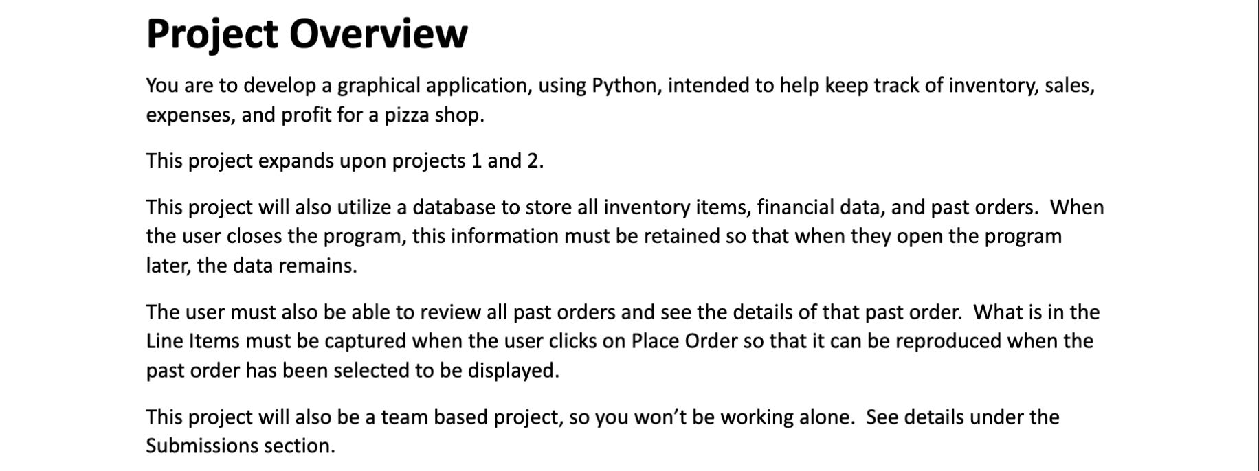Solved Project Overview You are to develop a graphical | Chegg.com