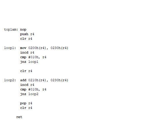 Write An Msp430 Assembly Language A Subset That 