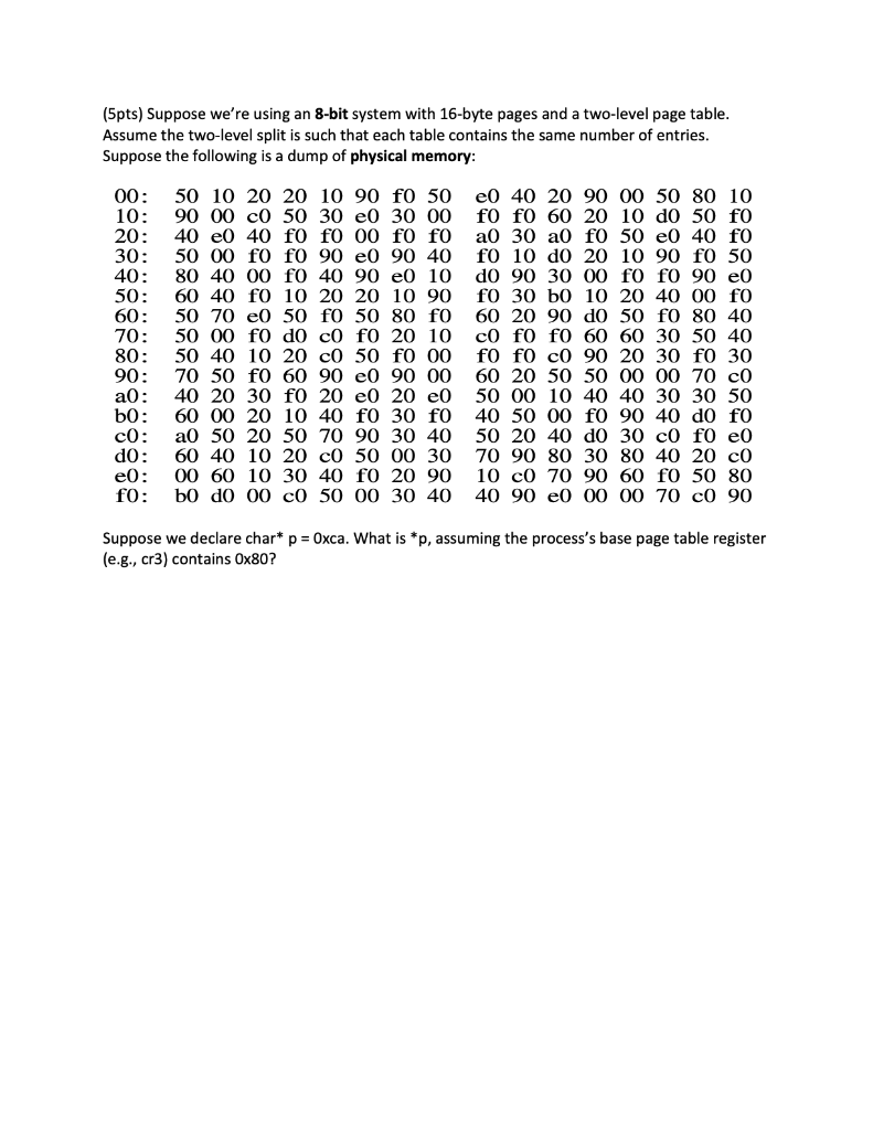 Solved (5pts) Suppose we're using an 8-bit system with | Chegg.com