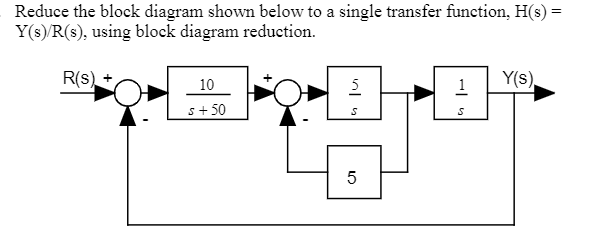 Solved Reduce the block diagram shown below to a single | Chegg.com