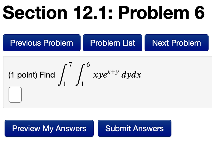 Solved Section 12.1: Problem 6 Previous Problem Problem List | Chegg.com