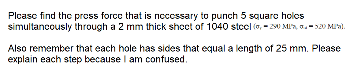 Solved Please find the press force that is necessary to | Chegg.com