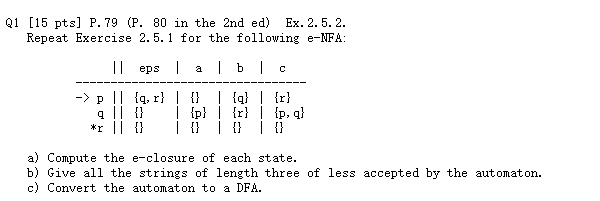 Solved Q1 [15 pts] P.79 (P. 80 in the 2nd ed) Ex.2.5.2. | Chegg.com
