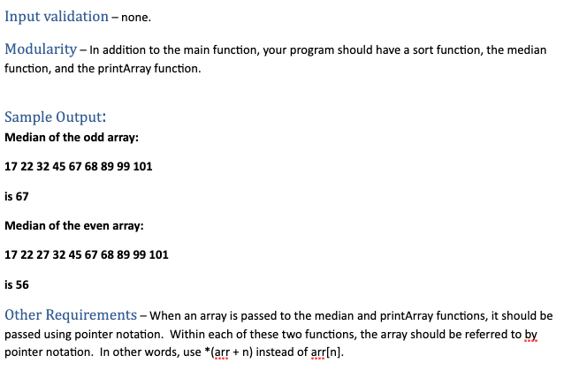 Solved Median Function - In statistics, the median of a set | Chegg.com