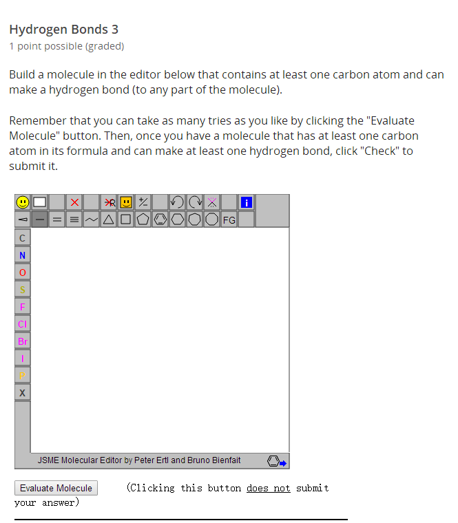 Solved Hydrogen Bonds 3 1 point possible (graded) Build a | Chegg.com