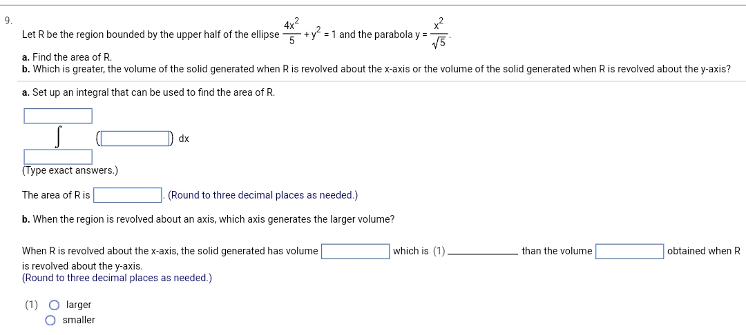 Solved Let R be the region bounded by the upper half of the | Chegg.com